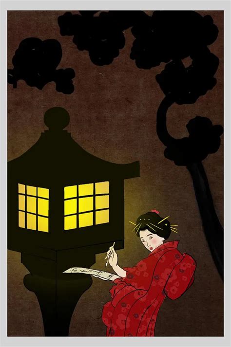 灯笼日式插画 众图网图片上新图片素材 花瓣网