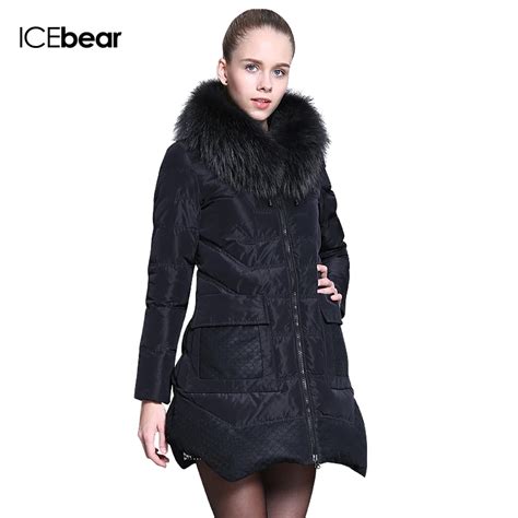 Purelife of ICEbear 2015 New Fashion Slim Long Women Coat 90% White ...