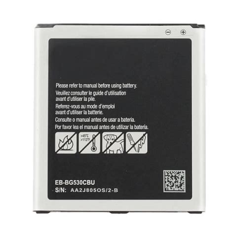 Uppladdningsbart litiumjonbatteri Eb-bg530cbu Eb-bg531bbe för Galaxy ...