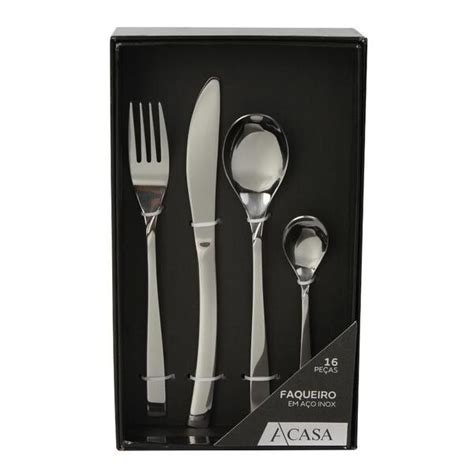 Faqueiro Slim Inox Pe As A Casa Leroy Merlin