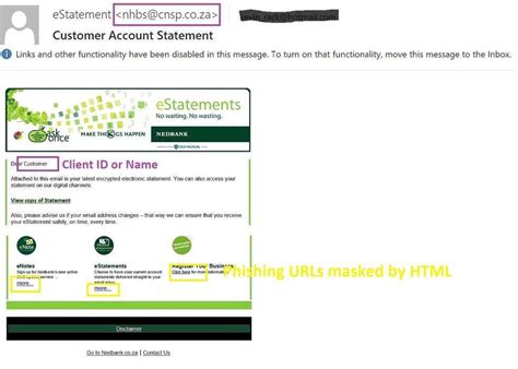 Nedbank Customer Account Statement Phishing Email Website Security