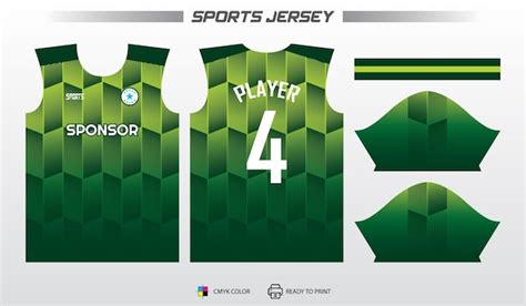 스포츠 저지 디자인 템플릿 인쇄 준비 프리미엄 벡터