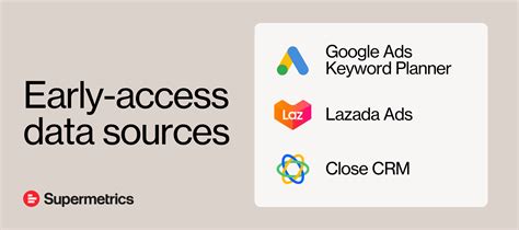 3 data sources available in early access supermetrics community