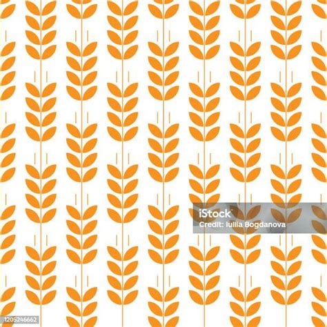 Стокова ілюстрація Векторний Безшовний Візерунок Із Зображеннями Пшеничних Колосків — Завантажте