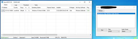 github st2o1 asyncrat w microphone open source remote administration