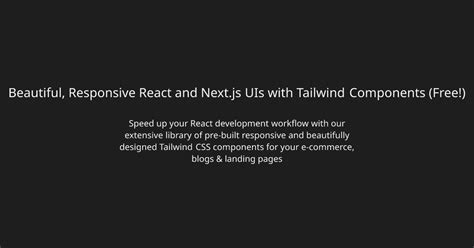 React And Tailwind Css Functional Ui Components