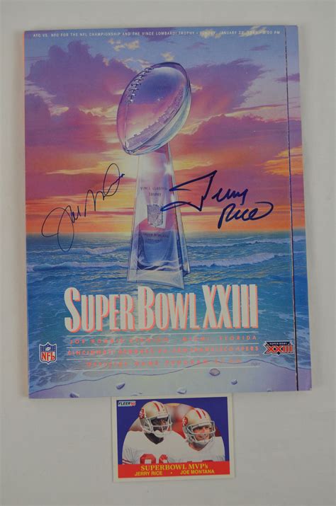Lot Detail Joe Montana And Jerry Rice Dual Signed Super Bowl Xxiii Program