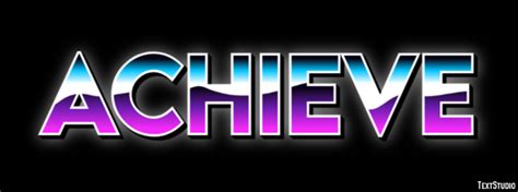 Achieve Arcade Text Effect Generator