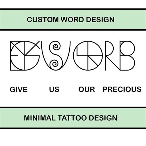 Custom Word Design Tattoo Design Minimal Tattoo Design Text Etsy