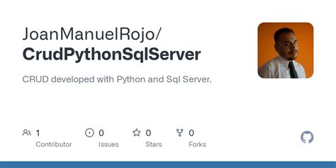 GitHub JoanManuelRojo CrudPythonSqlServer CRUD Developed With Python And Sql Server