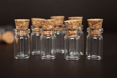 Pixie Dust Bottles 05 Ml Tiny Clear Glass Cork Bottles Used For