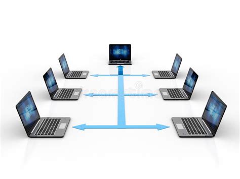 Computer Connected With Each Other Global Internet Concept Stock Illustration Illustration Of