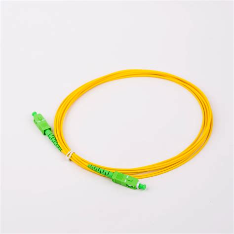 สาย Patch Cord Simplex Single Mode SC APC SC APC 3 0mm PVC Yellow GY Fiber