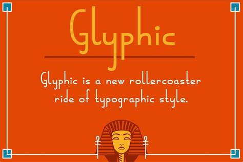 Glyphic Typographic Style Poster