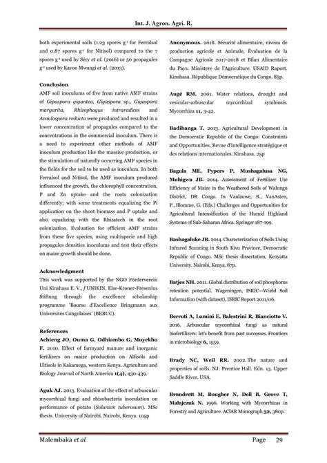 Role Of Native Arbuscular Mycorrhizal Fungi On Maize Zea Mays Growth