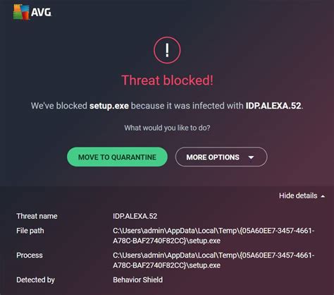 IDP ALEXA 52 suppression de virus et de détection GUIDE