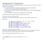 Assignment4 Pdf Assignment 4 Sequences Submission Instructions 1