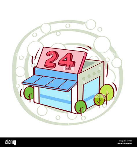 Illustration Of Building With Number On It S Top Stock Photo Alamy