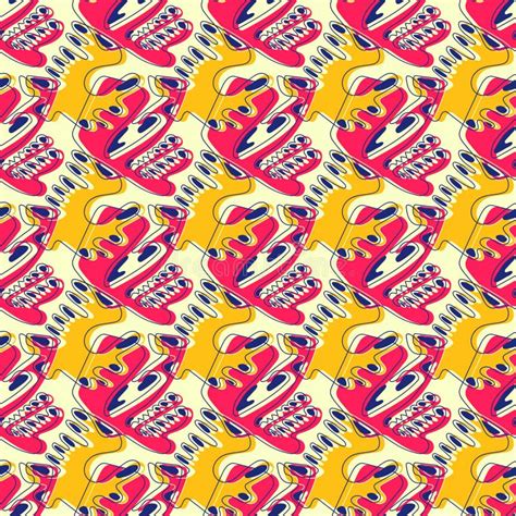 Unusual Seamless Vector Artwoth With Wave Abstract Patterns Stock Vector Illustration Of