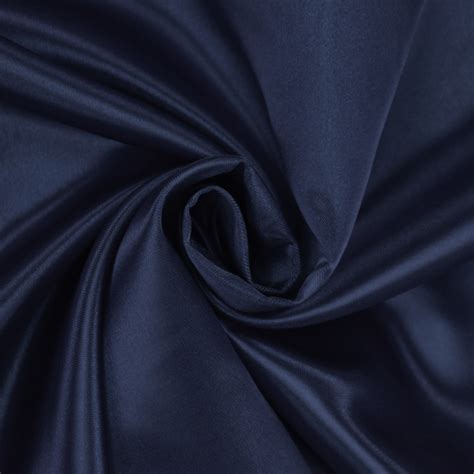 Satin De Polyester Marine Tissus Hemmers