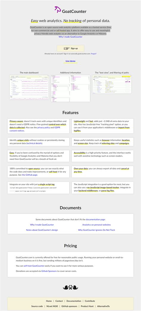 Goatcounter An Open Source Web Analytics Platform Seo Sem Fsse8info