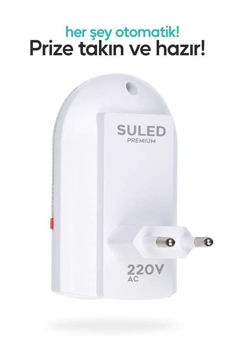 Suled Işığa Duyarlı Otomatik Gece Lambası 220v Ldr Karanlık Sensörlü