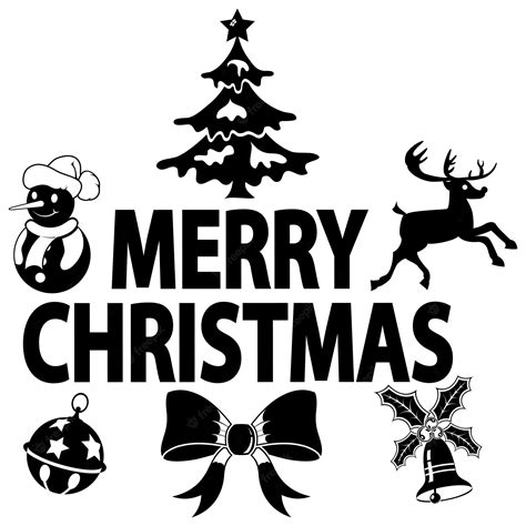 Pegatina Feliz Navidad Vector Premium