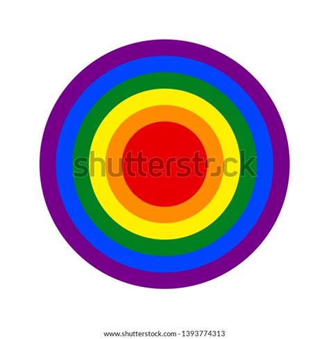 둥근 화려한 무지개 표시입니다6개의 Lgbt 색상 스톡 벡터로열티 프리 1393774313