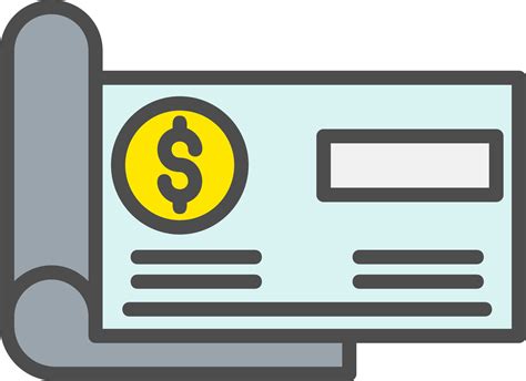 Bank Check Vector Icon 16552615 Vector Art At Vecteezy