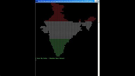C Program To Print India Map C Language Tutorial Cprogramming Youtube
