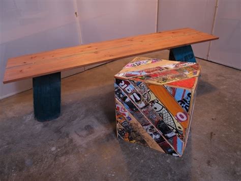 Recycled Skateboard Furniture By Popupdesign Harsh Forms