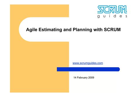 ScrumGuides Agile Estimating And Planning With Scrum PPT