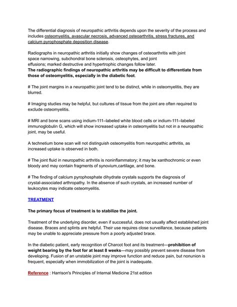 Neuropathic Joint Disease Important Points Pdf
