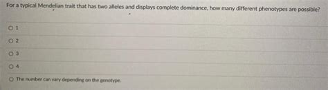 solved for a typical mendelian trait that has two alleles