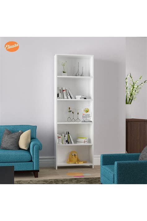 Modilayn Mutfak Dolabı 5 Raflı Arkalıklı Kitaplık Ofis Dolabı Çok
