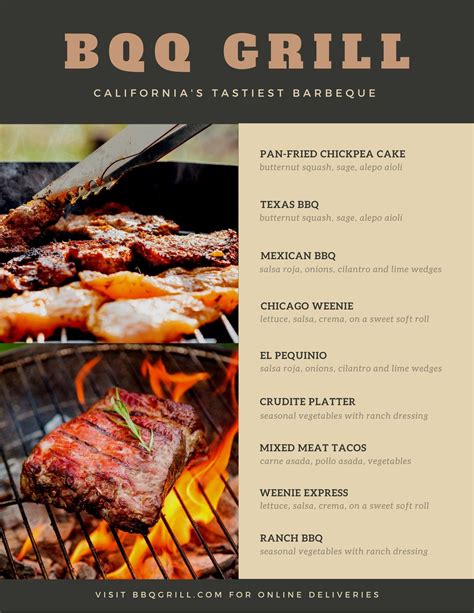 Bbq Menu Template Pdf Word Premium Printable Template