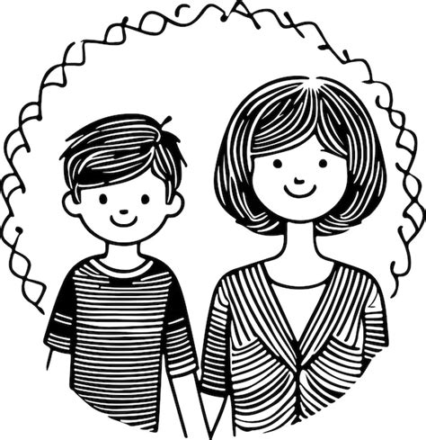 Fantástico Y Lindo Vector De Arte De Amor De Madre Vector Premium