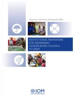 INSTITUTIONAL FRAMEWORK FOR ADDRESSING GENDER Institutional Framework For Addressing Gender