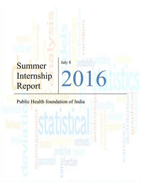 Summer Internship Report Pdf