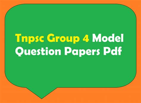 Tnpsc Group 4 Model Question Papers Download Pdf Winmeen