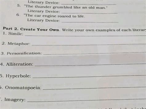 Literary Device 5 The Thunder Grumbled Like StudyX
