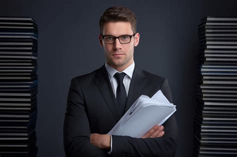 Premium Ai Image The Professional Powerhouse A Confident Man Exemplifying Efficiency And