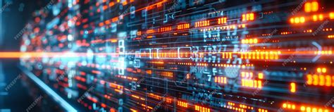 Premium Photo Digital Binary Code Technology Abstract Cyber Network Background Modern Data