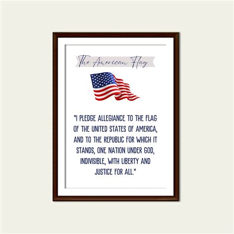 Printable Pledge To The Flag Pledge Of Allegiance Words 20 Free