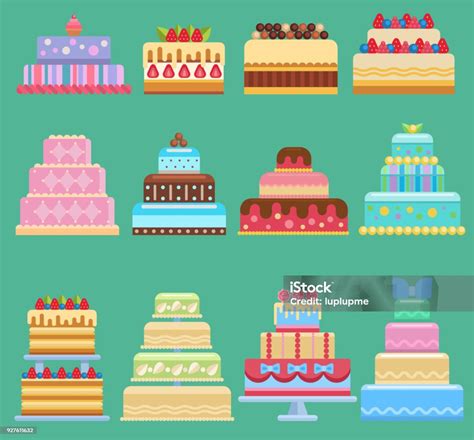 웨딩 플랫 케이크 파이 벡터 과자 디저트 베이커리 평면 간단한 스타일 그림 신선한 맛 있는 디저트 달콤한 과자 파이 미식가 만든 맛 있는 크림 전통적인 베이커리 타트 갈색에