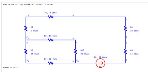 Solved What Is The Voltage Across Current Source I6 Chegg Com