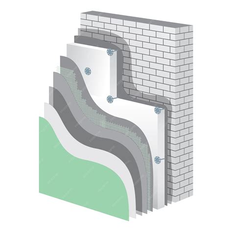 Insulation Polystyrene Thermal Isolation Vector Illustration Premium
