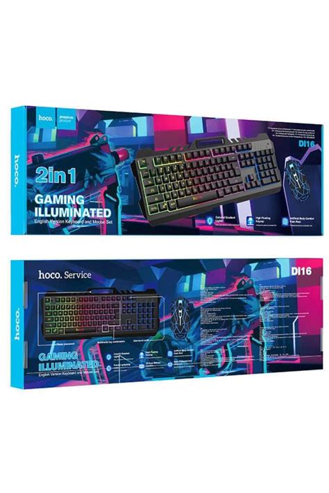 Keyboard And Mouse Bundles Hoco Di16 Gaming Illuminated Gaming Wired Keyboard And Mouse Combo For