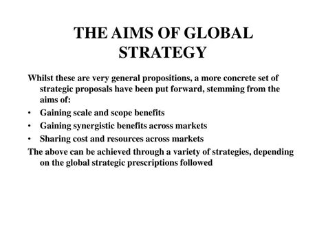 PPT STRATEGY IN A GLOBAL CONTEXT PowerPoint Presentation Free