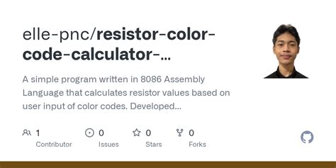 Github Elle Pncresistor Color Code Calculator Assembly A Simple